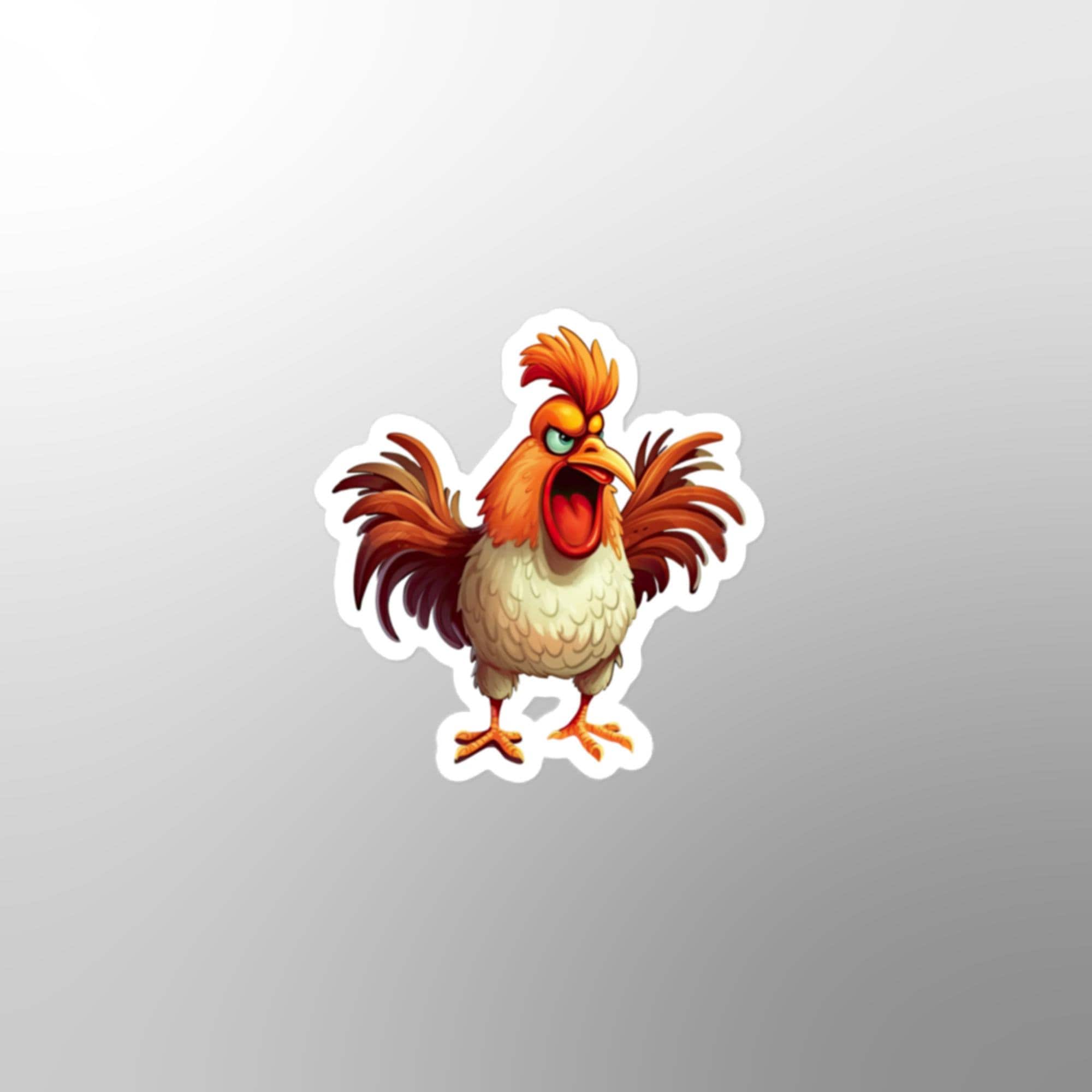 Angry Chicken Sticker, Funny, Chick, Barn Animal, Farm, Farmers ...