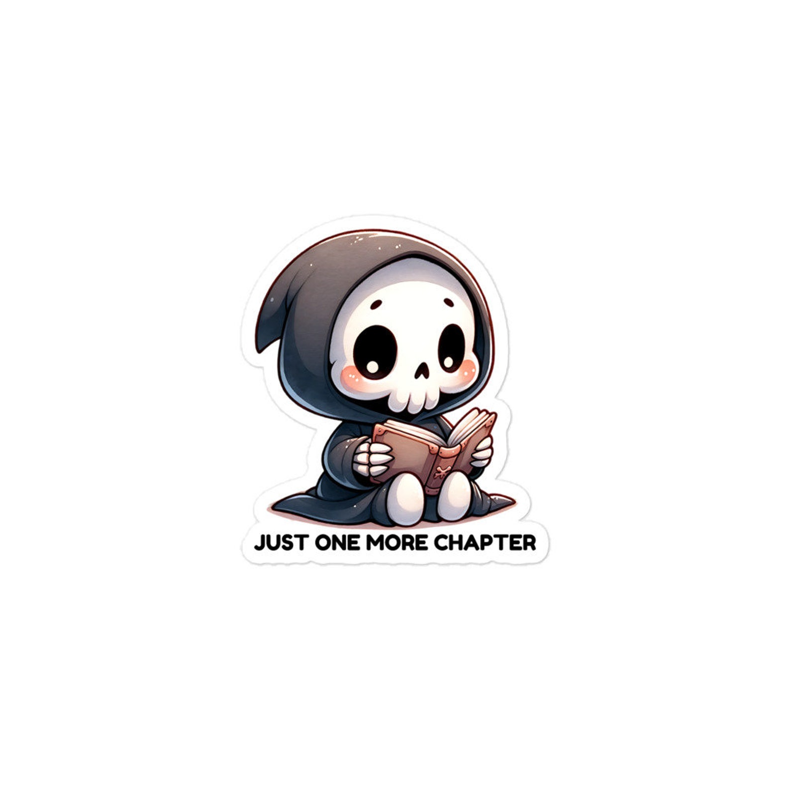 Funny Grim Reaper Sticker: Book Lover Decal - Etsy