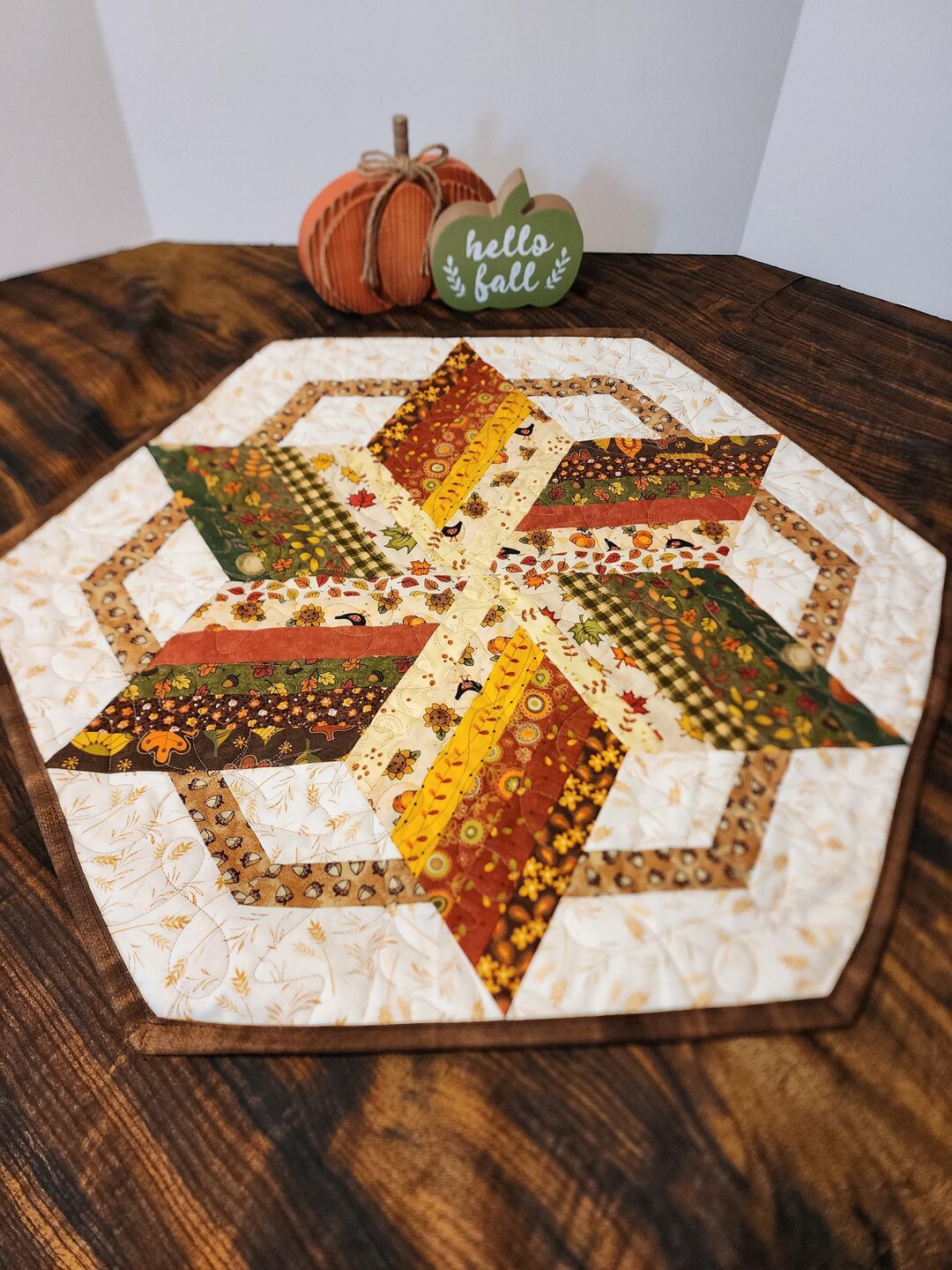 Fall Autumn Quilted Table Topper - Etsy