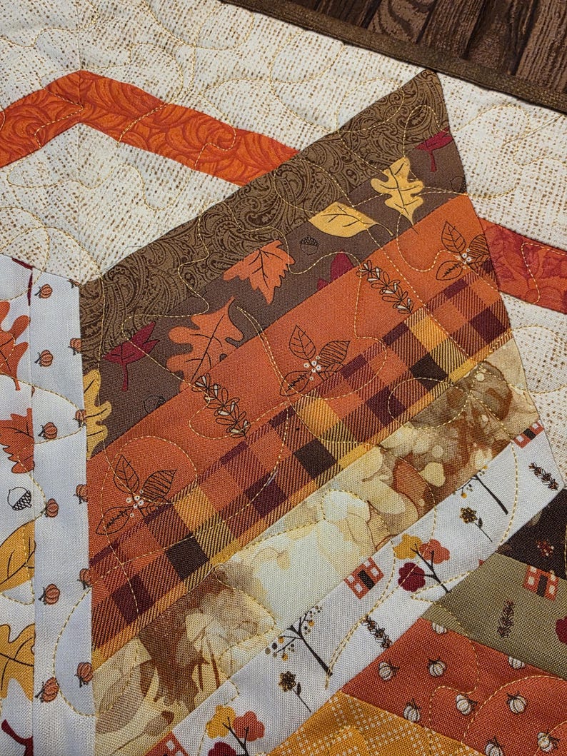 Fall Autumn Quilted Hexagon Table Topper Runner - Etsy