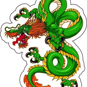 Dragon Sticker Dragon Label A4 PDF-AI-SVG - Etsy