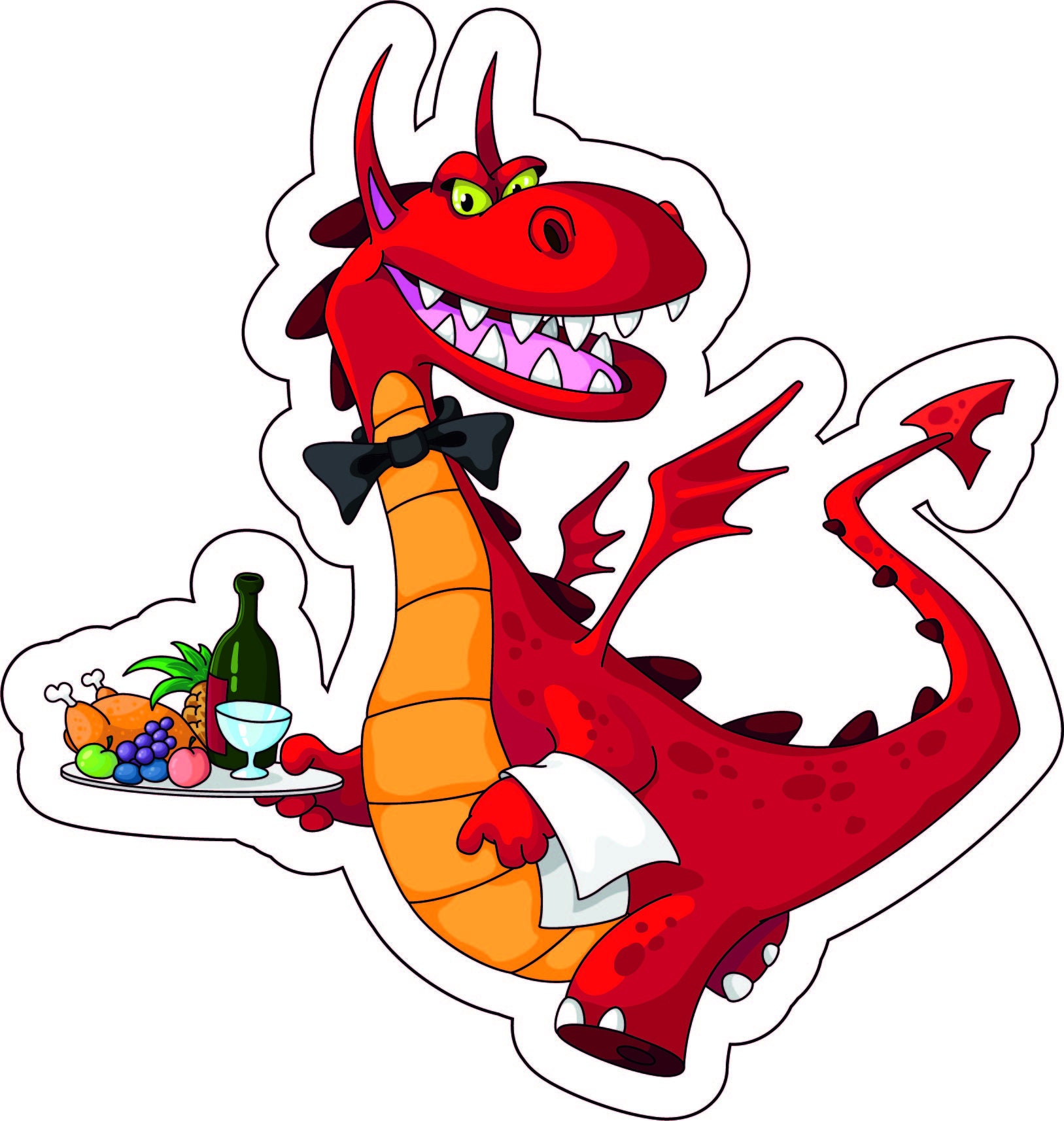 Dragon Sticker Dragon Label A4 PDF-AI-SVG - Etsy