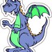 Dragon Sticker Dragon Label A4 PDF-AI-SVG - Etsy