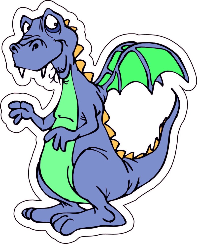 Dragon Sticker Dragon Label A4 PDF-AI-SVG - Etsy