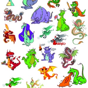 Dragon Sticker Dragon Label A4 PDF-AI-SVG - Etsy