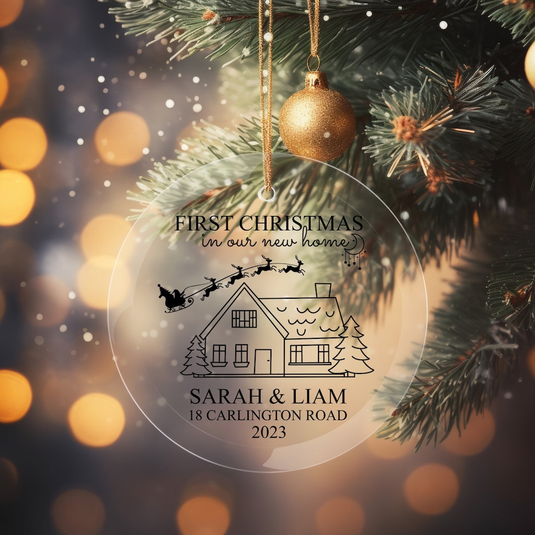 Personalized First Home Christmas Ornament: Glass or Ceramic - Etsy