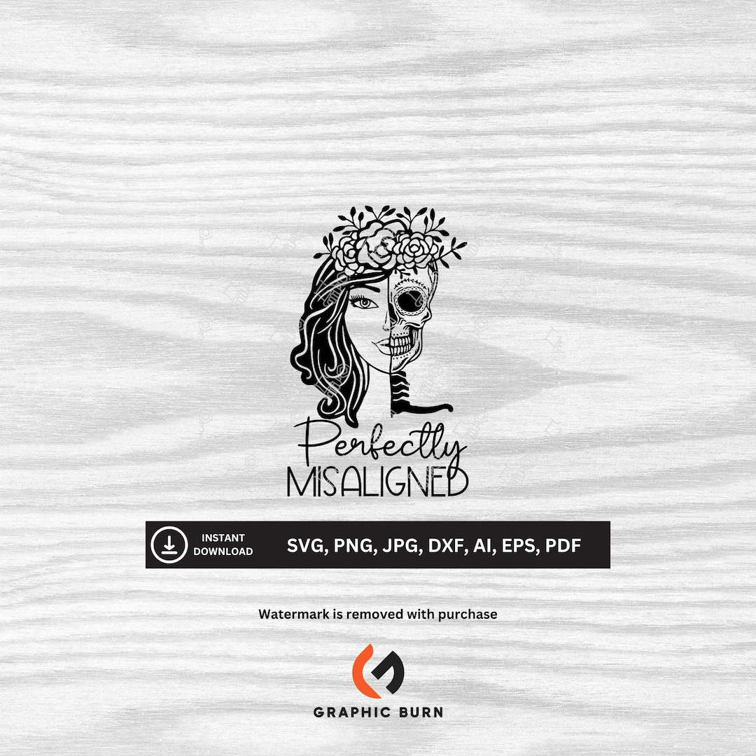 Perfectly Misaligned SVG | Downloadable Files | Svg, Png, Jpg, Dxf, Ai ...