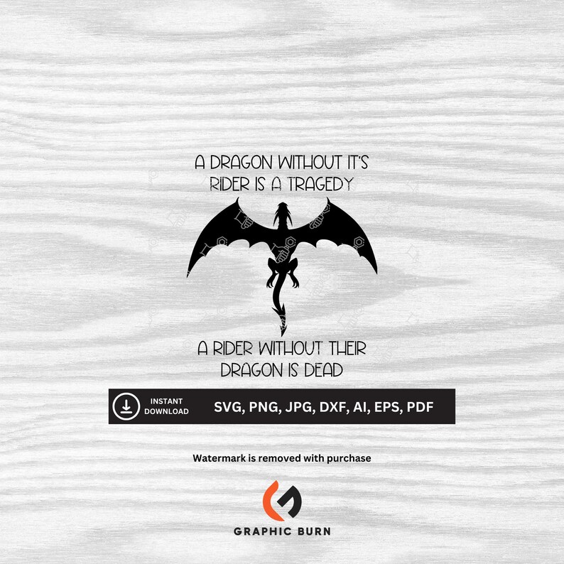 A Dragon Without It's Rider - Fourth Wing SVG | Downloadable Files ...