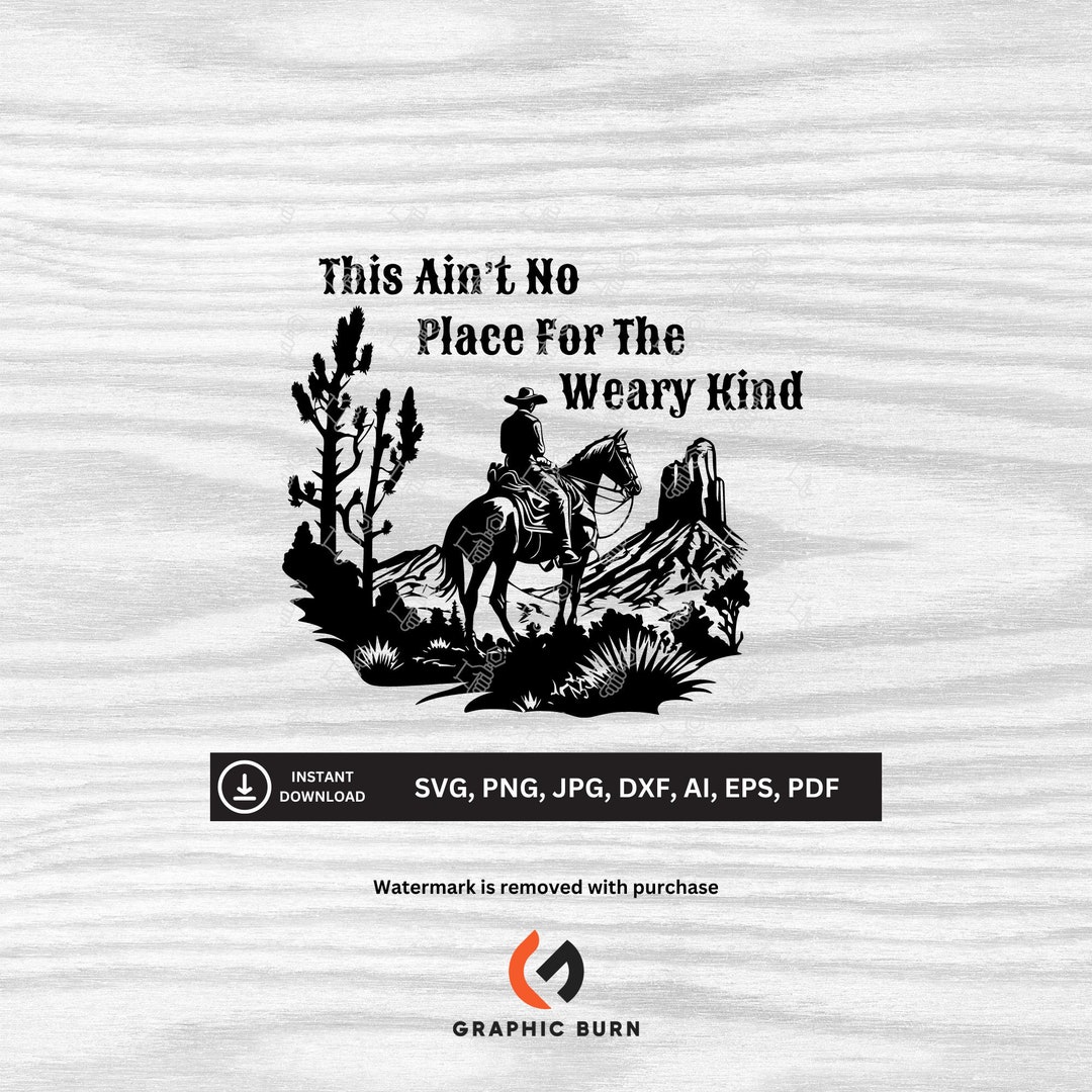 The Weary Kind - Ryan Bingham Song Lyrics SVG | Downloadable Files ...