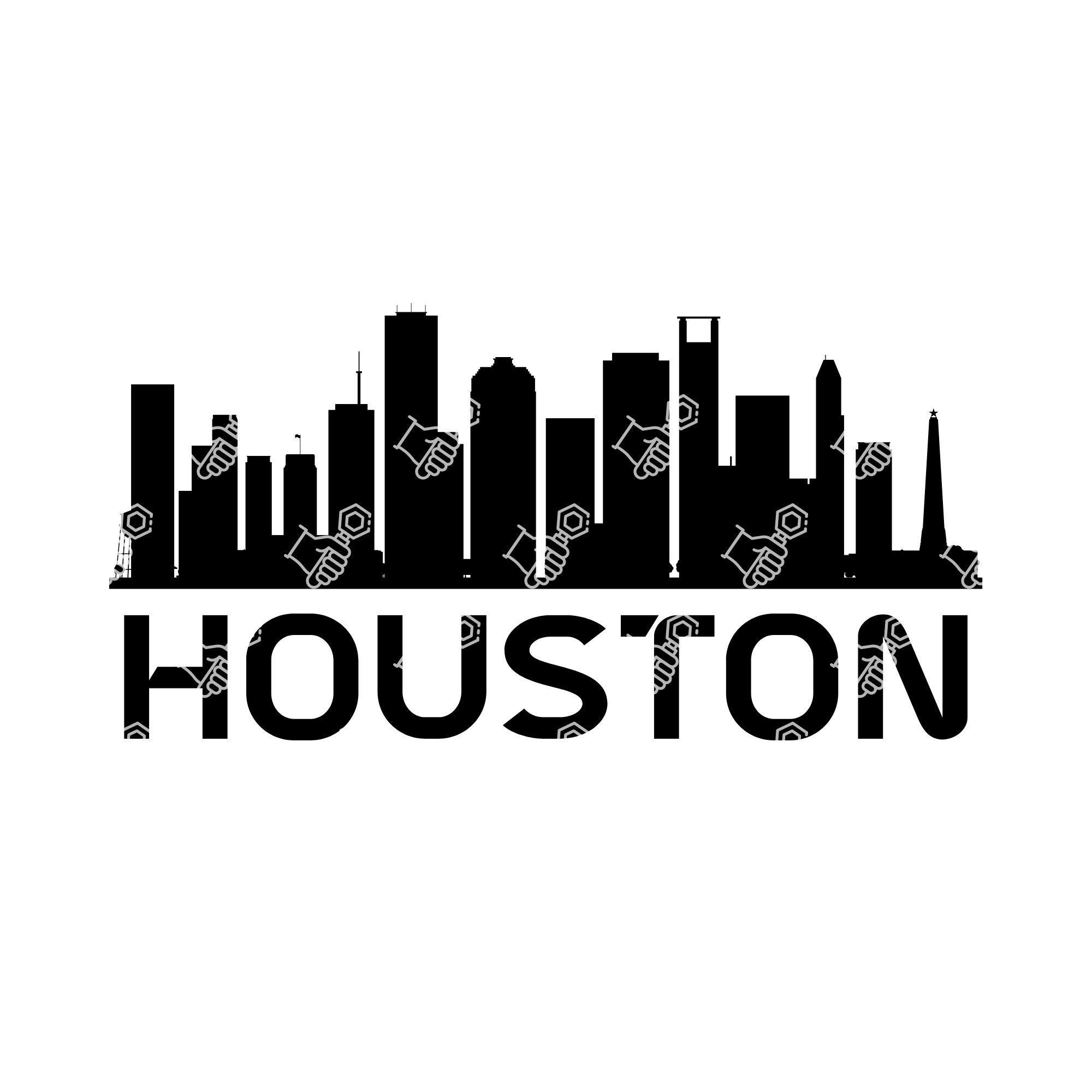 Houston Skyline SVG | Downloadable Files | Svg, Png, Jpg, Dxf, Ai, Eps ...