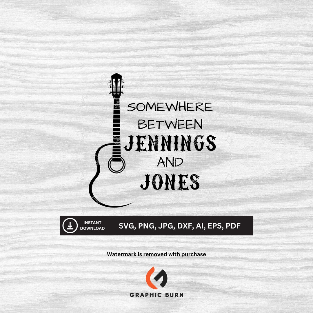 Between Jennings and Jones - Jamey Johnson Song Lyrics SVG ...