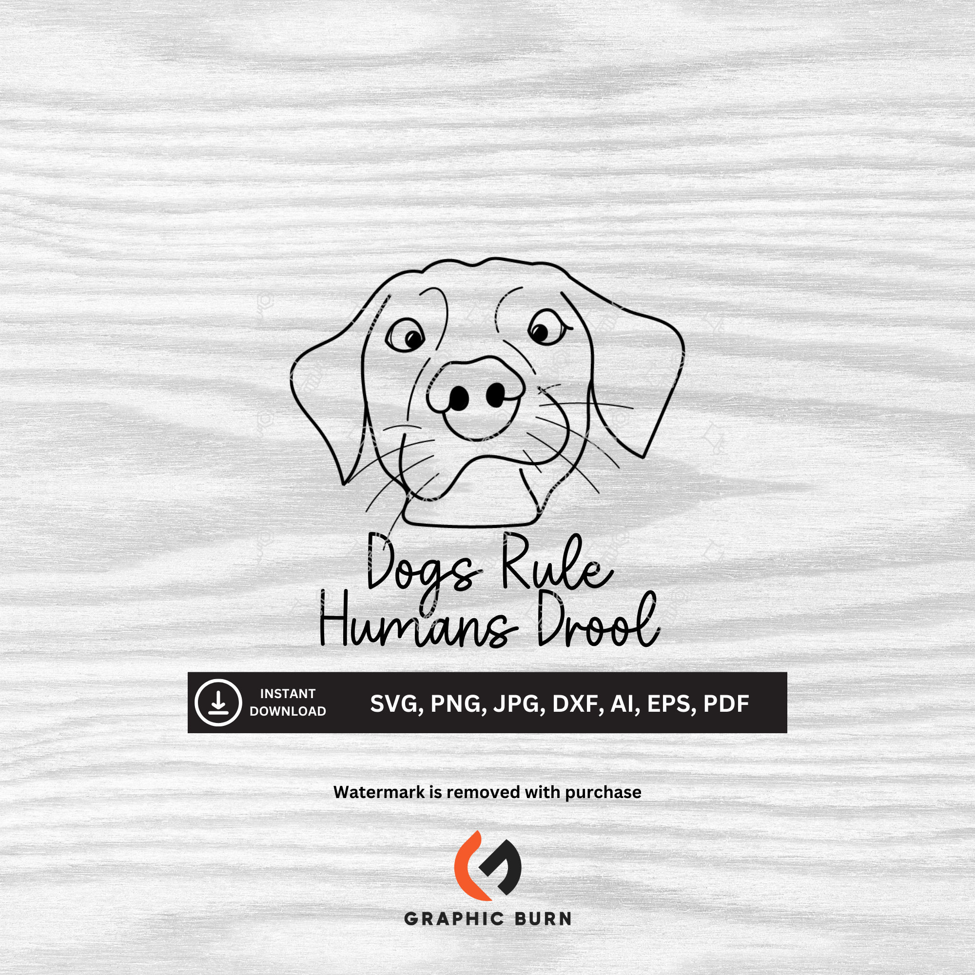 Dogs Rule Humans Drool SVG Downloadable Files Svg, Png, Jpg, Dxf, Ai ...