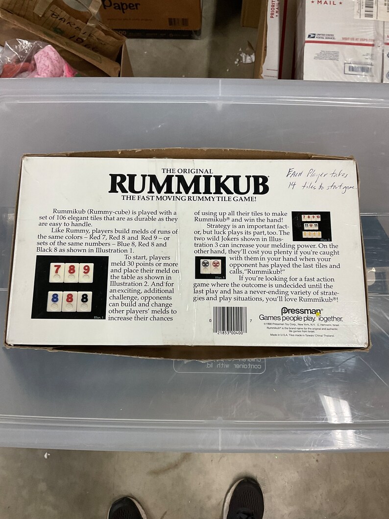 Vintage 1990 RUMMIKUB Boardgame by Pressman Toys - Proceeds for Charity ...