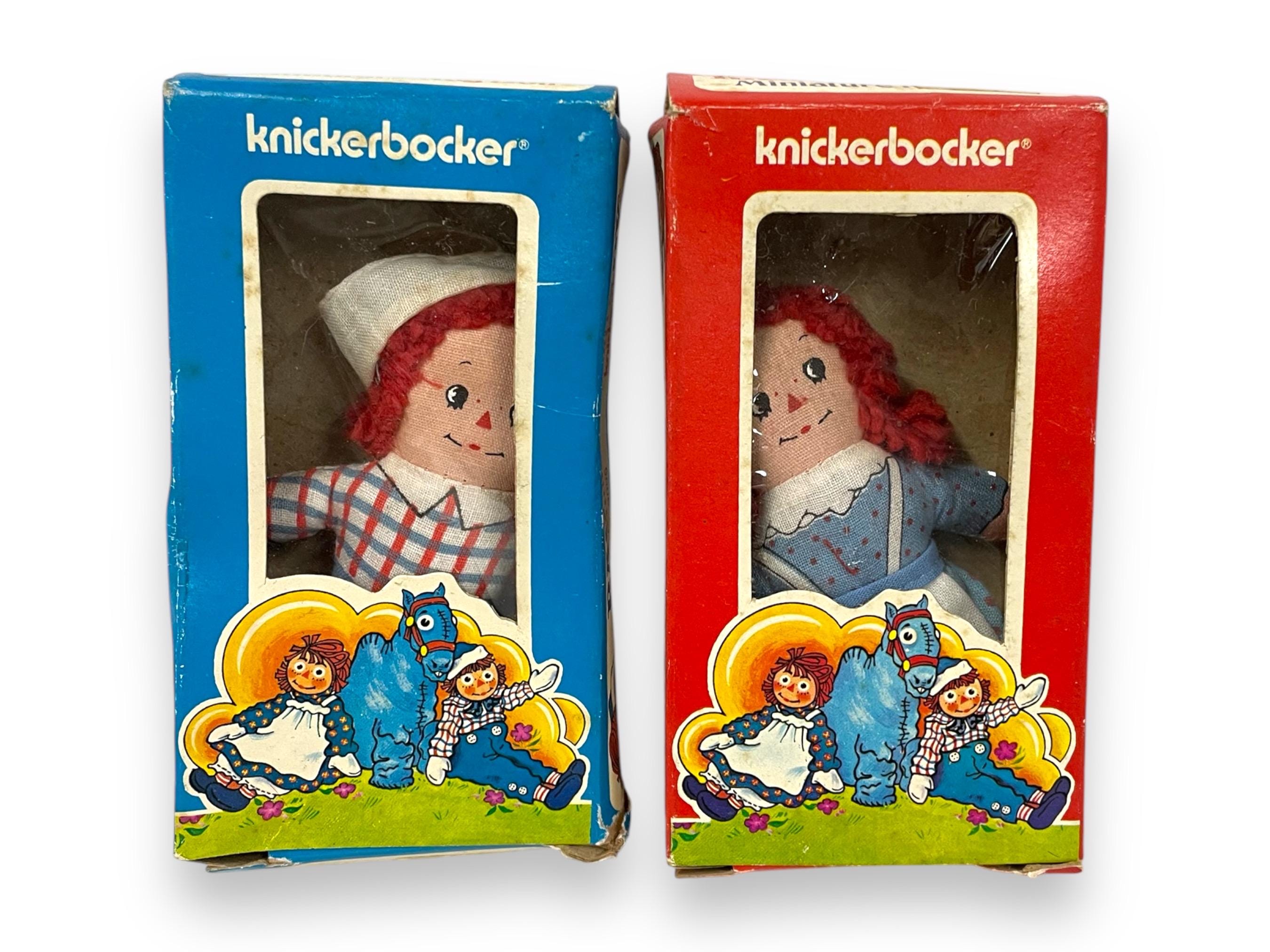 Vintage Knickerbocker Raggedy Ann & Andy Dolls Original Boxes Made in Taiwan Proceeds for ...