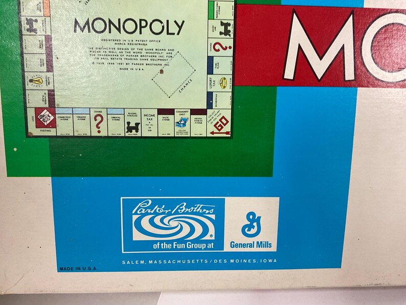 Vintage Monopoly Boardgame Number 9 Parker Brothers USA 1961 - Etsy