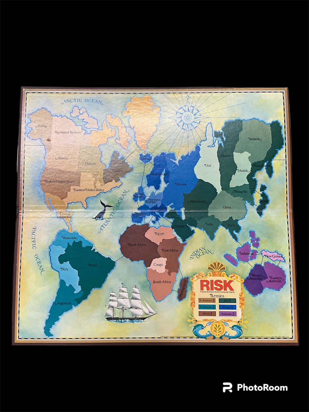Vintage RISK Gameboard and Instructions Booklet 1975 - Proceeds for ...
