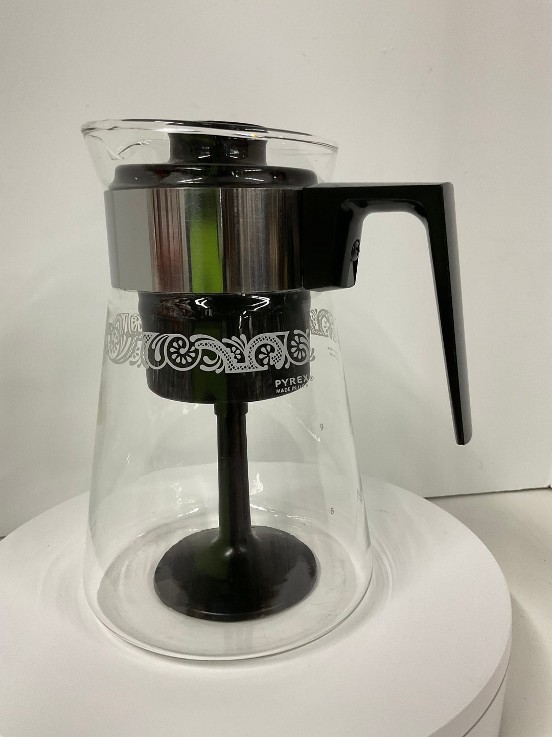 Vintage Pyrex 9-cup Glass Coffee Pot / Carafe W/ Grinder Basket - Etsy