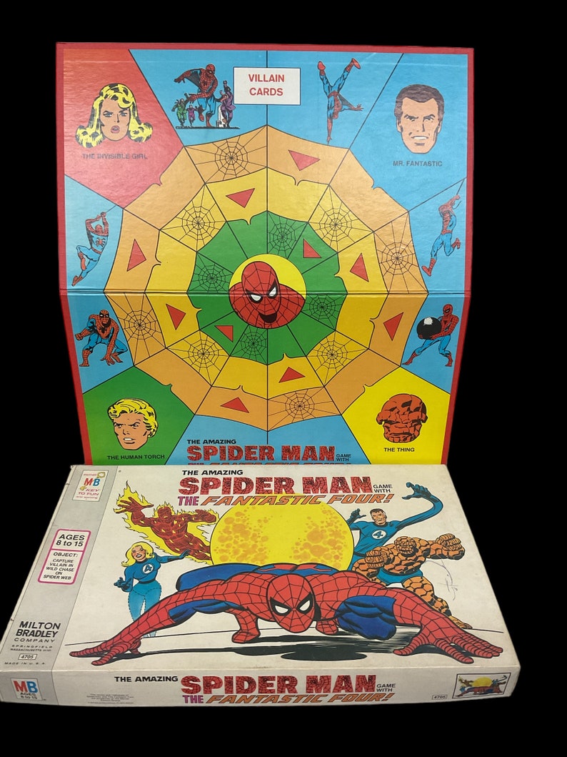 Vintage 1977 Spider-man Board Game Board Only - Etsy