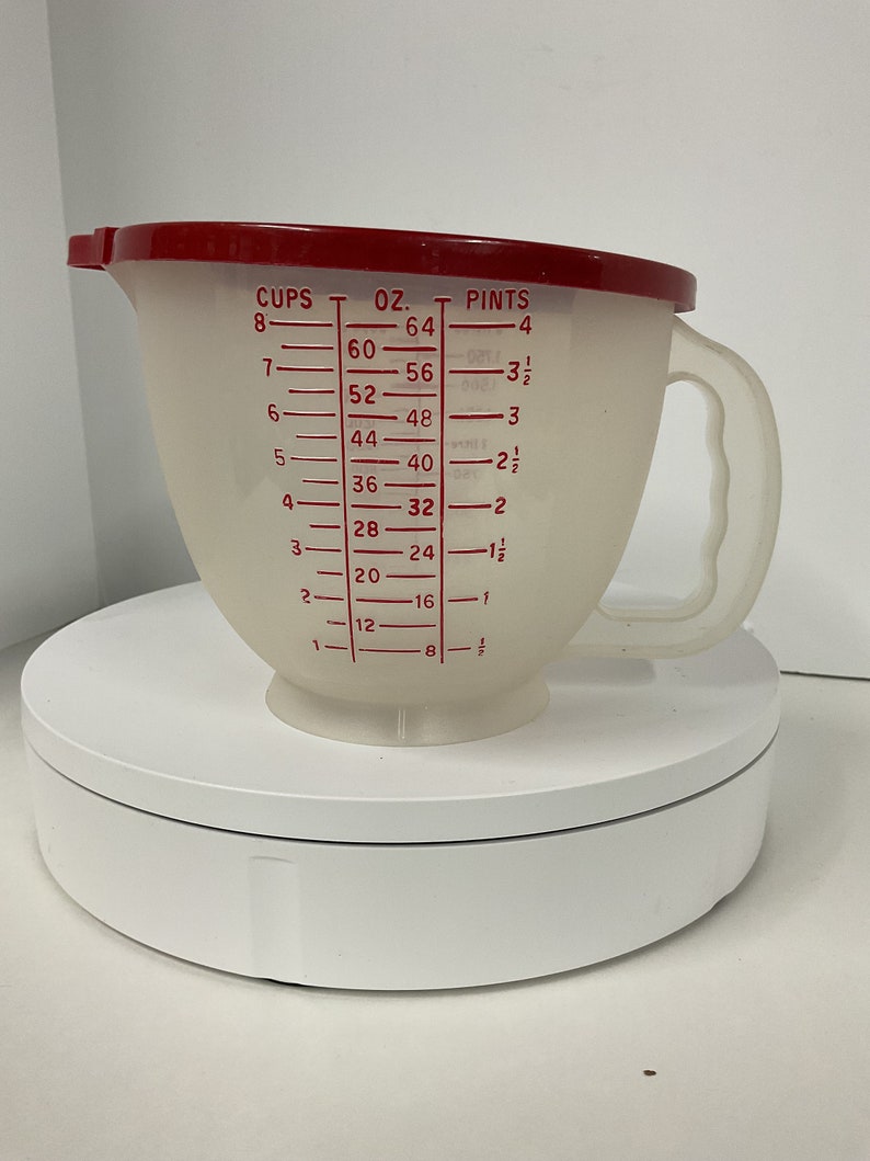 Vintage Tupperware 4-cup Mix N Store Measuring Bowl With Lid Pour Spout ...