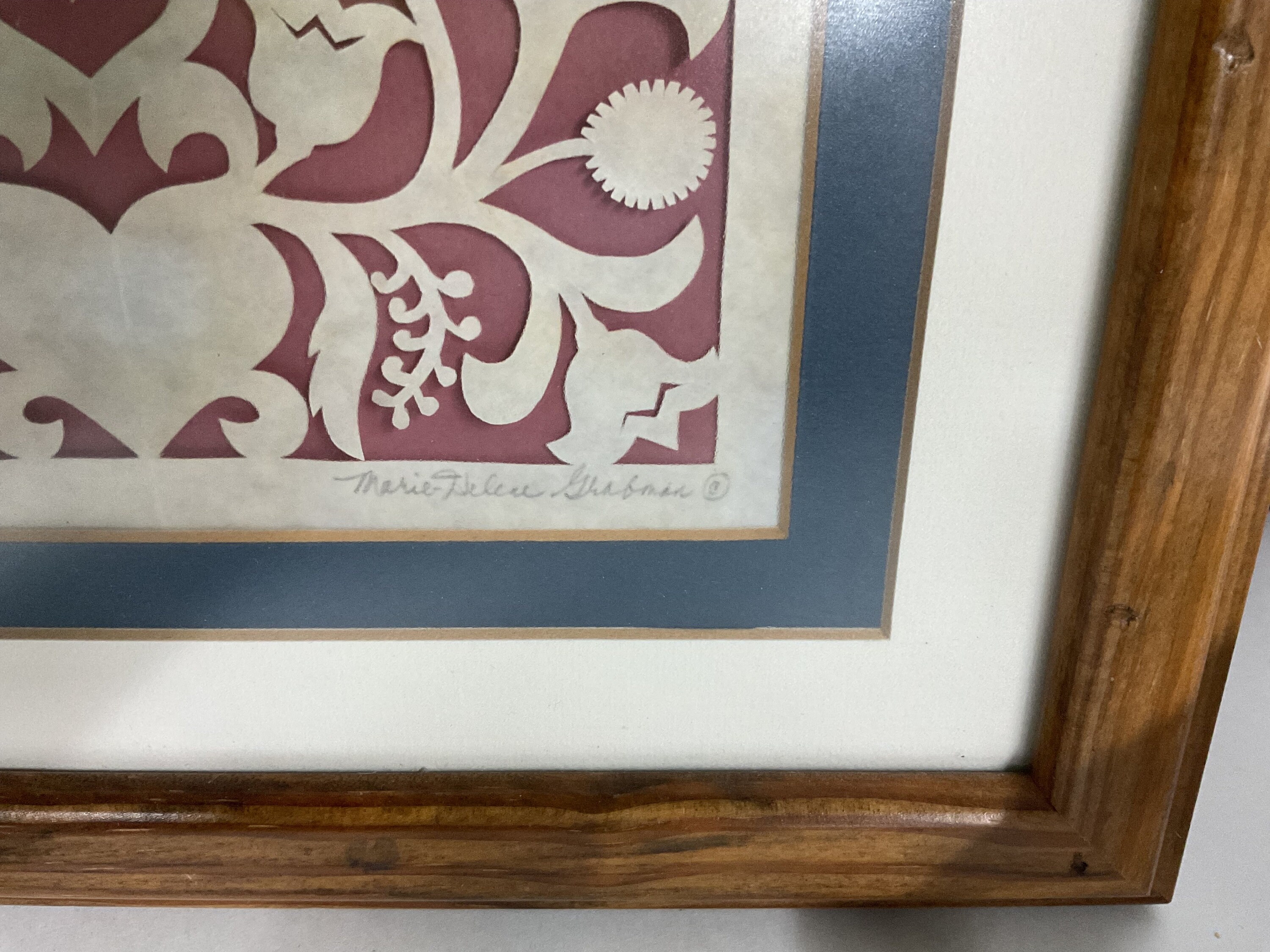 Signed Scherenschnitte Paper Scissor Cut Matted Framed Art - Etsy