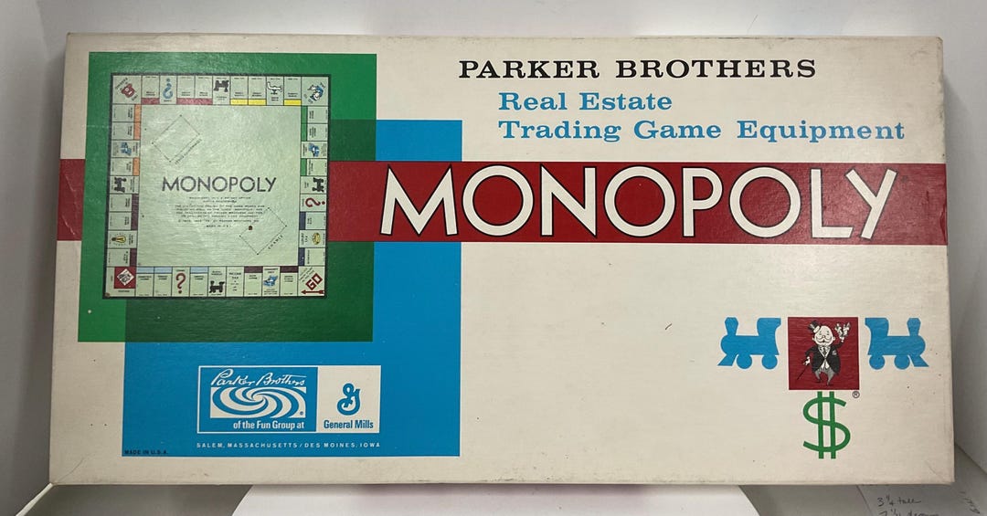 Vintage Monopoly Boardgame Number 9 Parker Brothers USA 1961 - Etsy
