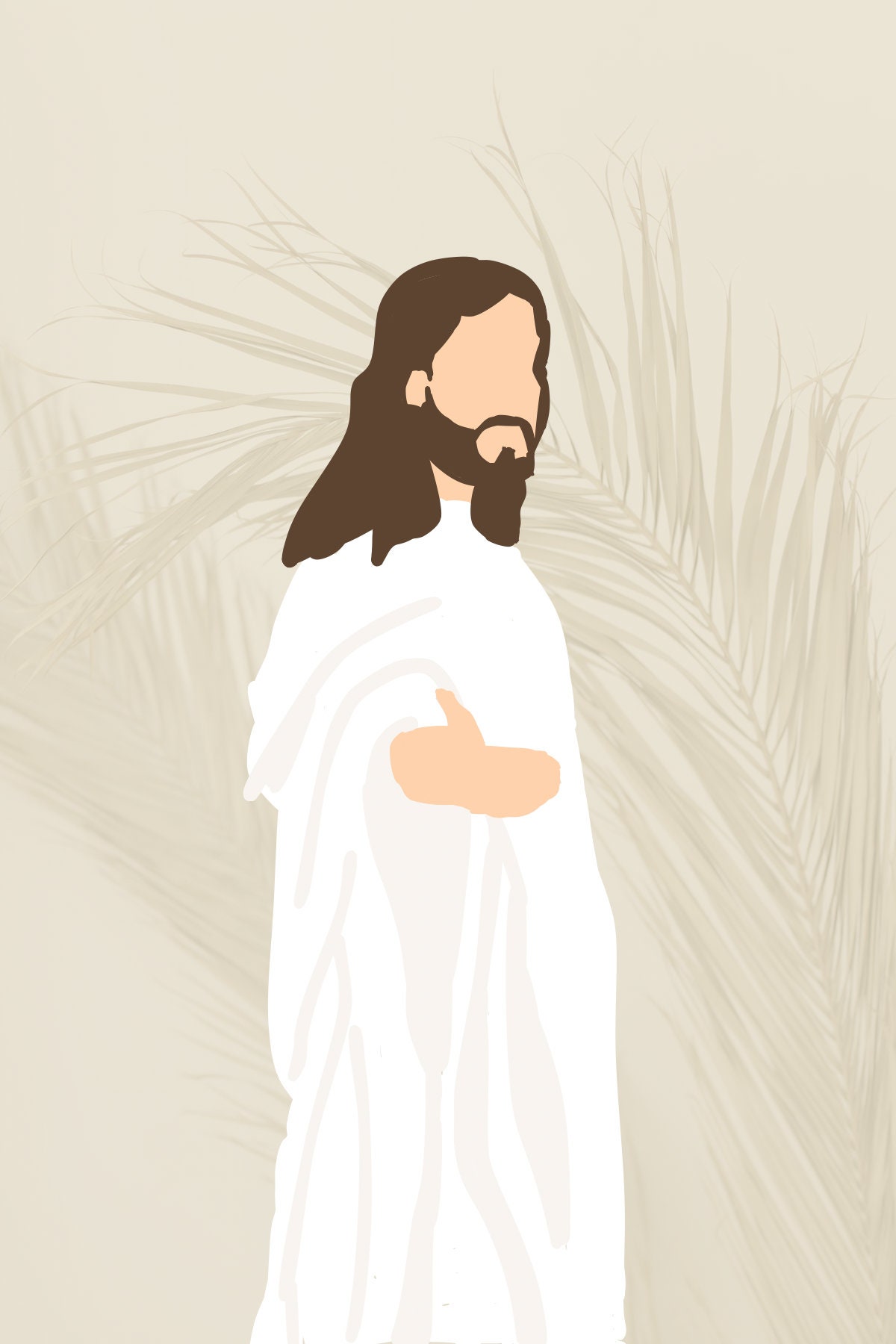 Jesus Christ With Palm Leaves. Christ Centered. Christian Art and LDS ...