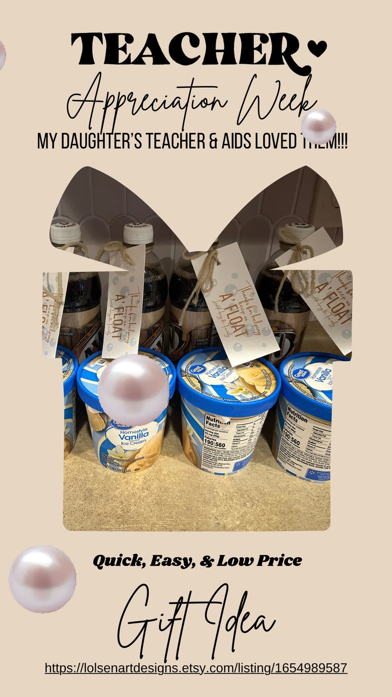 Teacher Appreciation Gift-thank You Gift- Root Beer Float. One of a ...