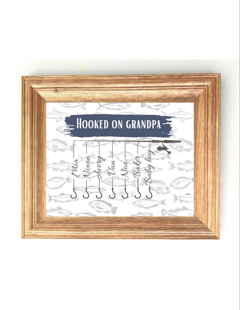 Hooked on Grandpa Father’s Day Gift Idea for Grandpas. Fishing Themed ...