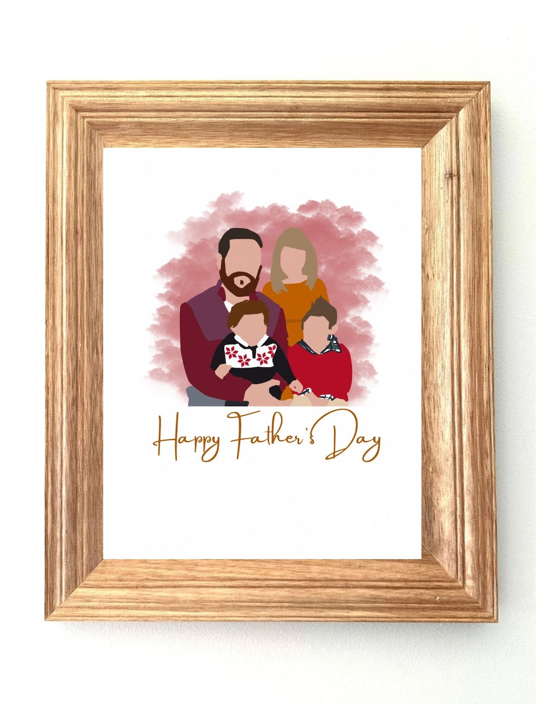 Family Portrait. Family Drawing. Hand Drawn Portrait Drawing From Real ...