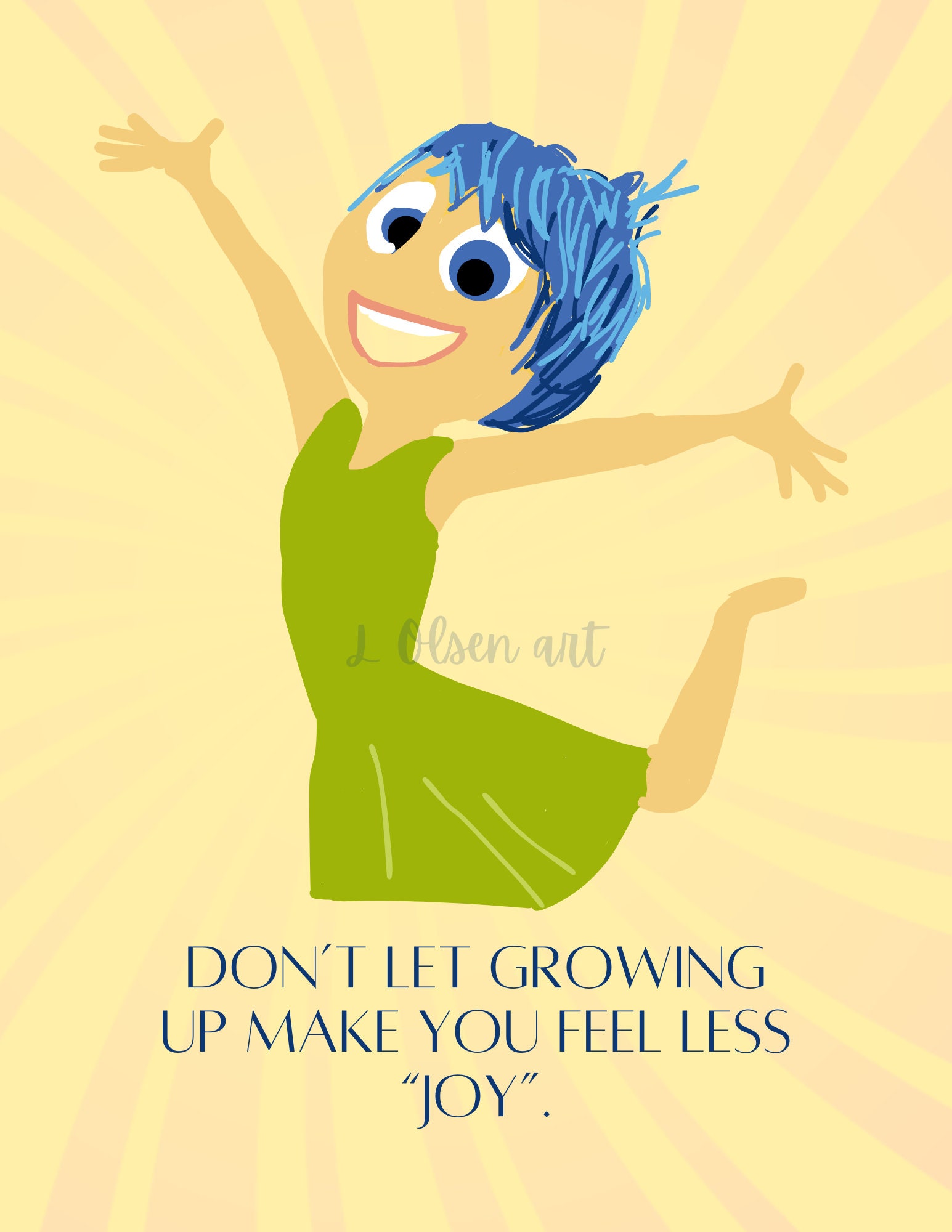 Inside Out 2 Joy. Joy and Growing up Quote. Cute Quote. Movie Poster ...