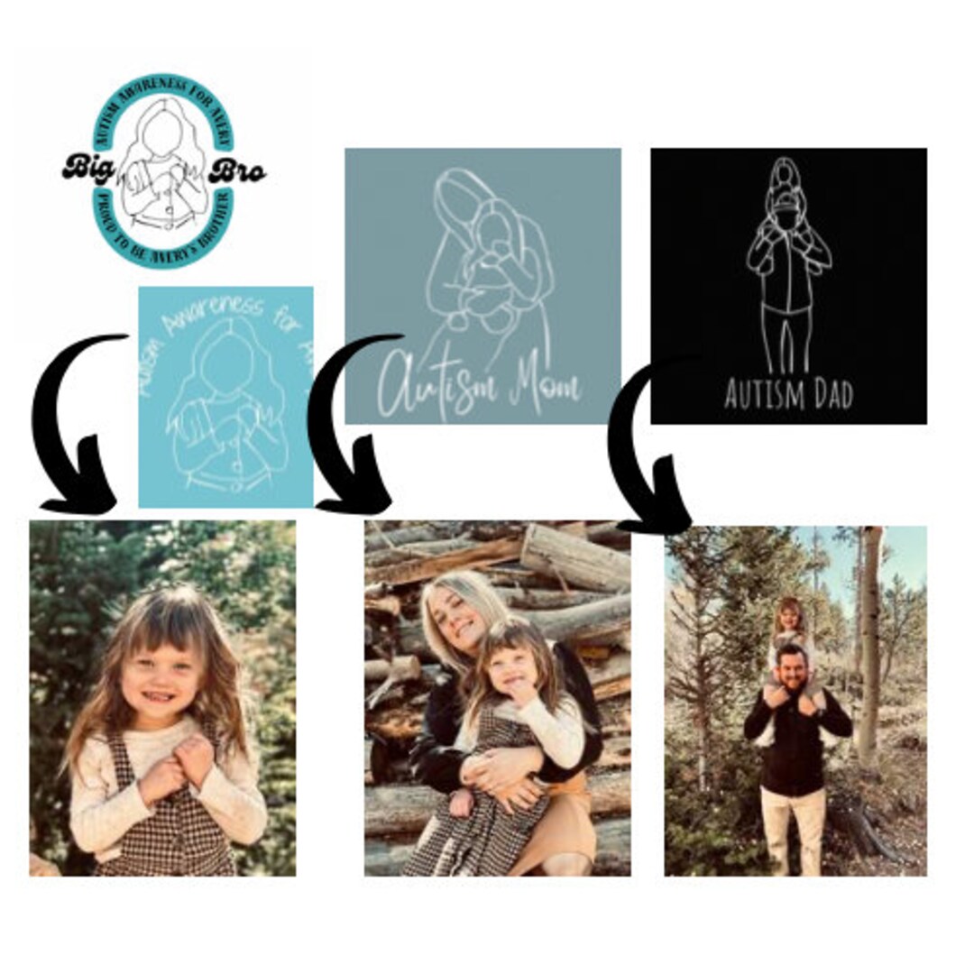 Personalized Drawing. Logo for T-shirt or Fundraising Purposes. Line ...