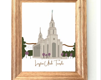 LDS Temple Drawing of Syracuse Utah Temple, Dedication. Picture or ...