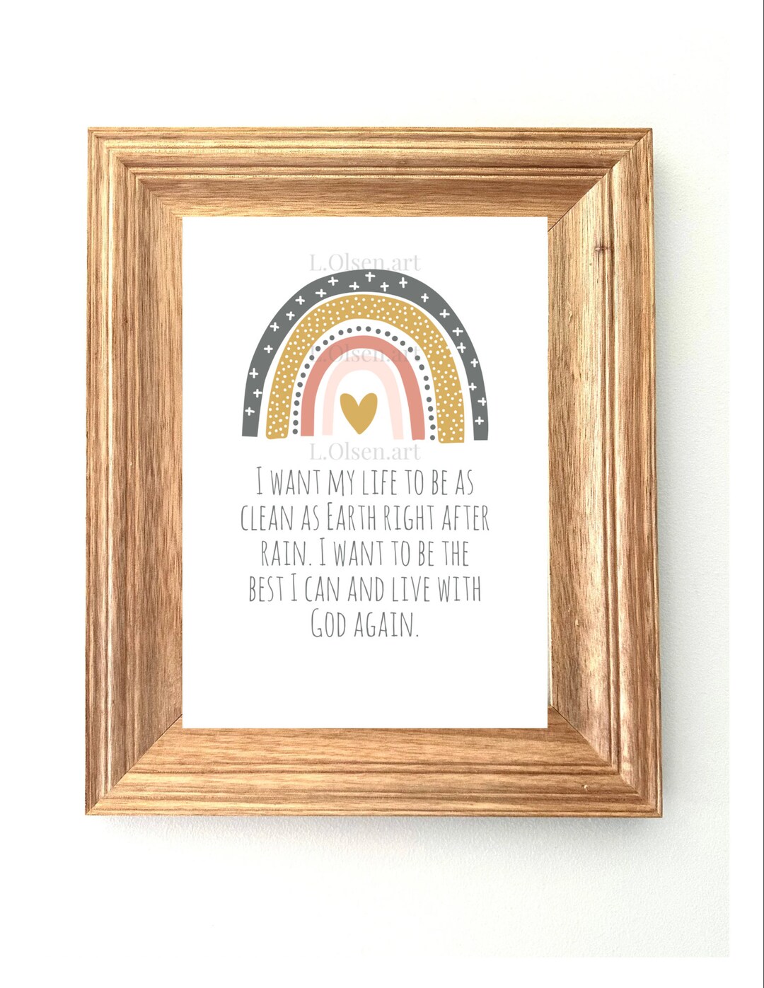 LDS Baptism Gift Ideas-i Want My Life to Be as Clean as Earth Right ...