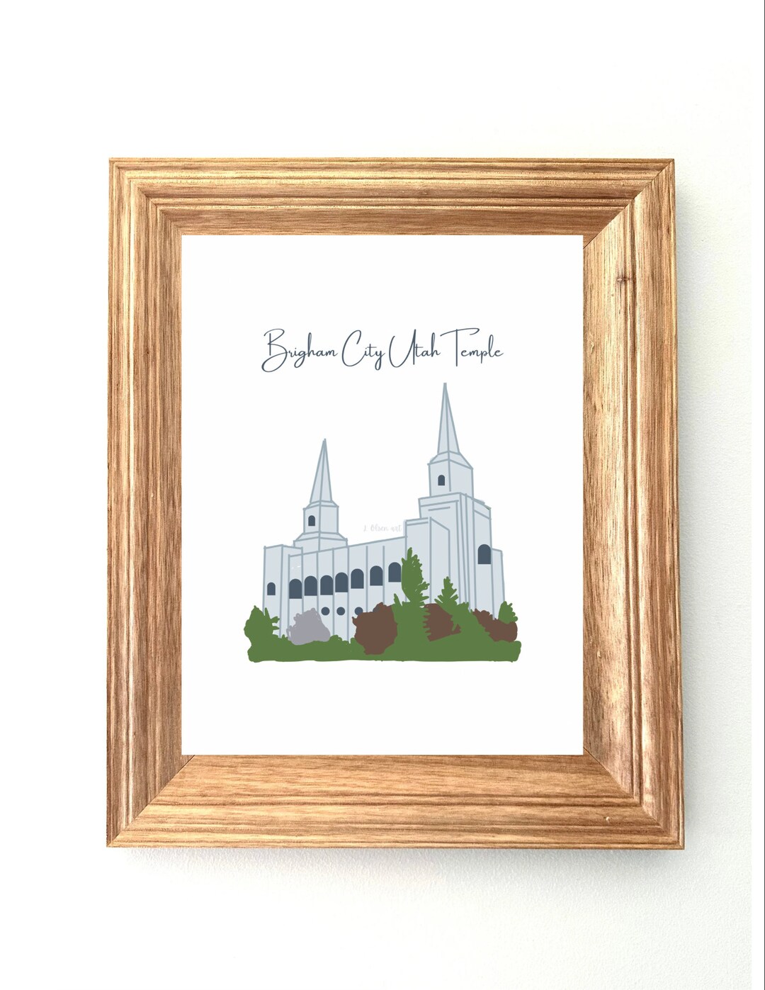 Drawing of Brigham City Utah LDS Temple. LDS Temple Picture or Photo of ...