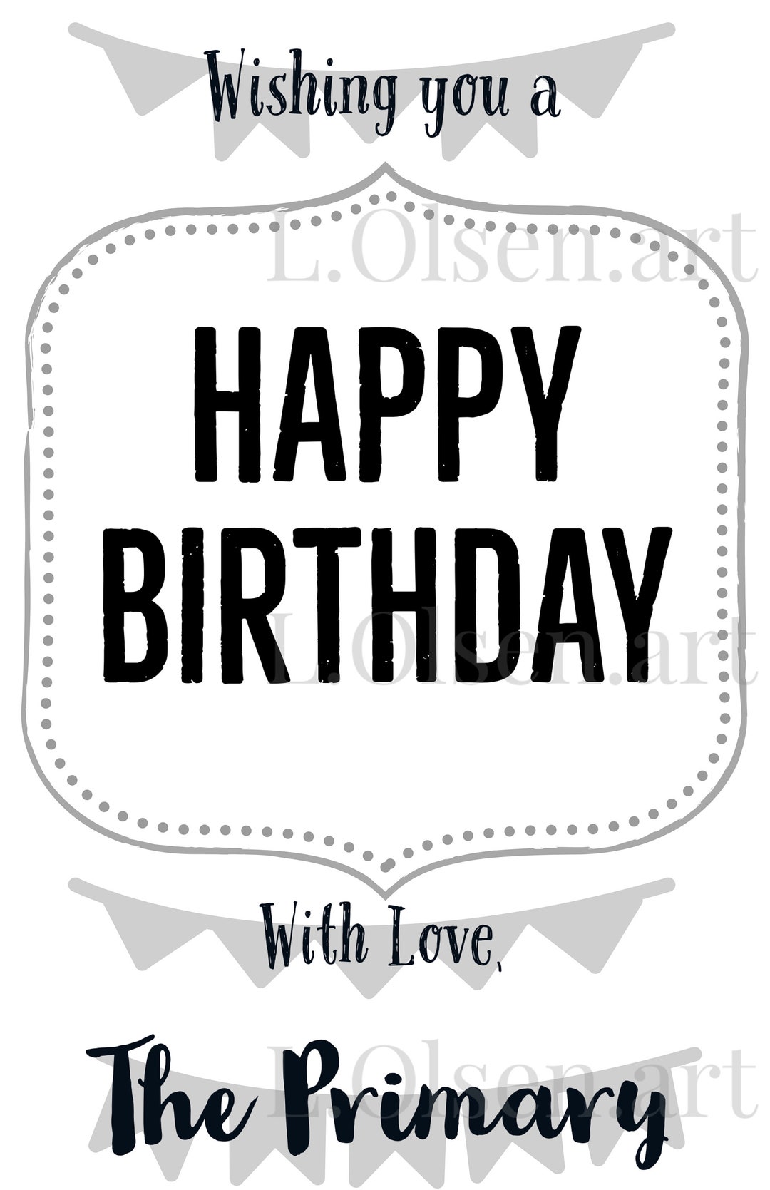 Lds-primary Happy Birthday Sign - Etsy