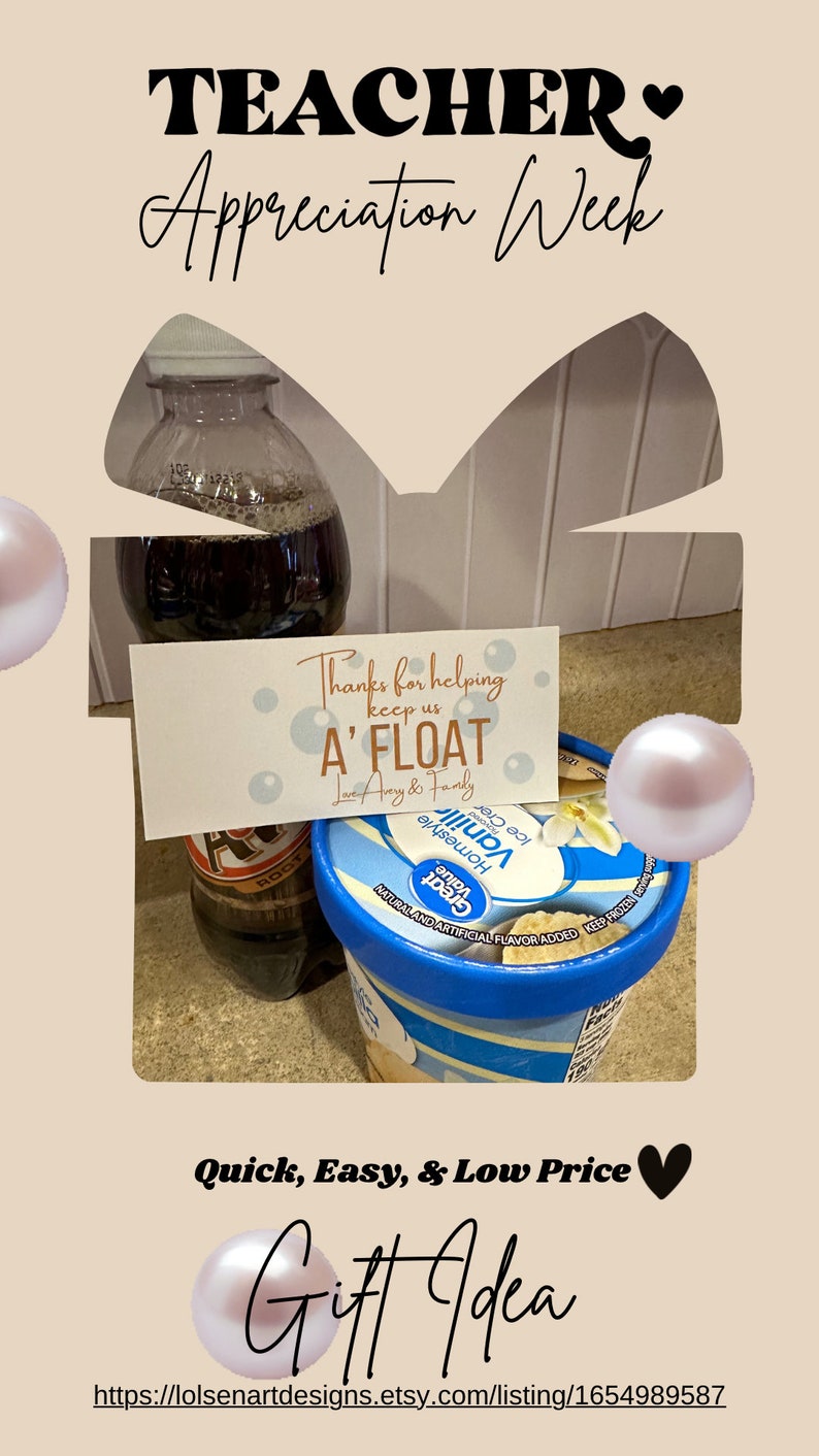 Teacher Appreciation Gift-thank You Gift- Root Beer Float. One of a ...