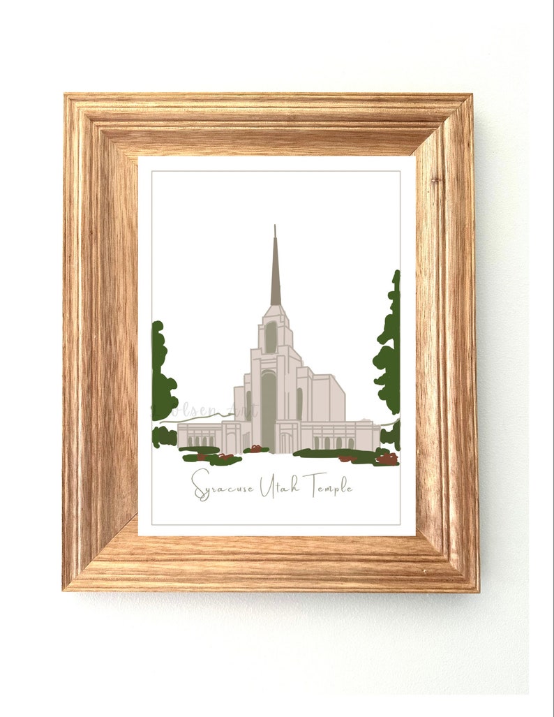 LDS Temple Drawing of Syracuse Utah Temple, Dedication. Picture or ...
