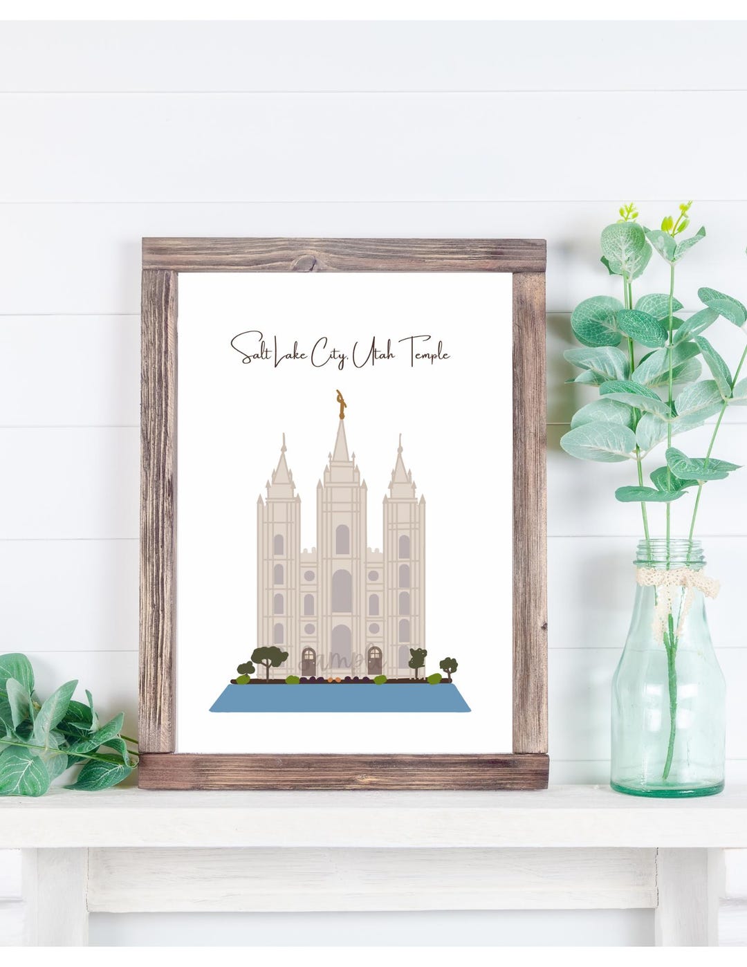 LDS Temple Drawing of Salt Lake City Utah Temple. Picture or Photo of ...
