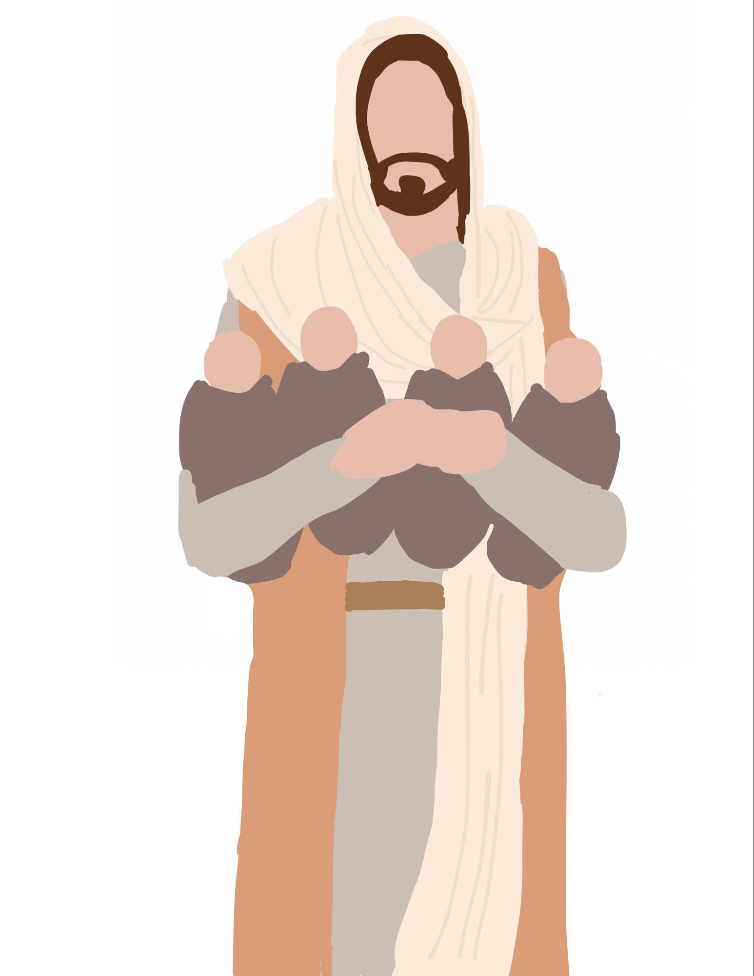 Jesus Christ Drawing. Personal Portrait. Add Photo of Loved One With ...