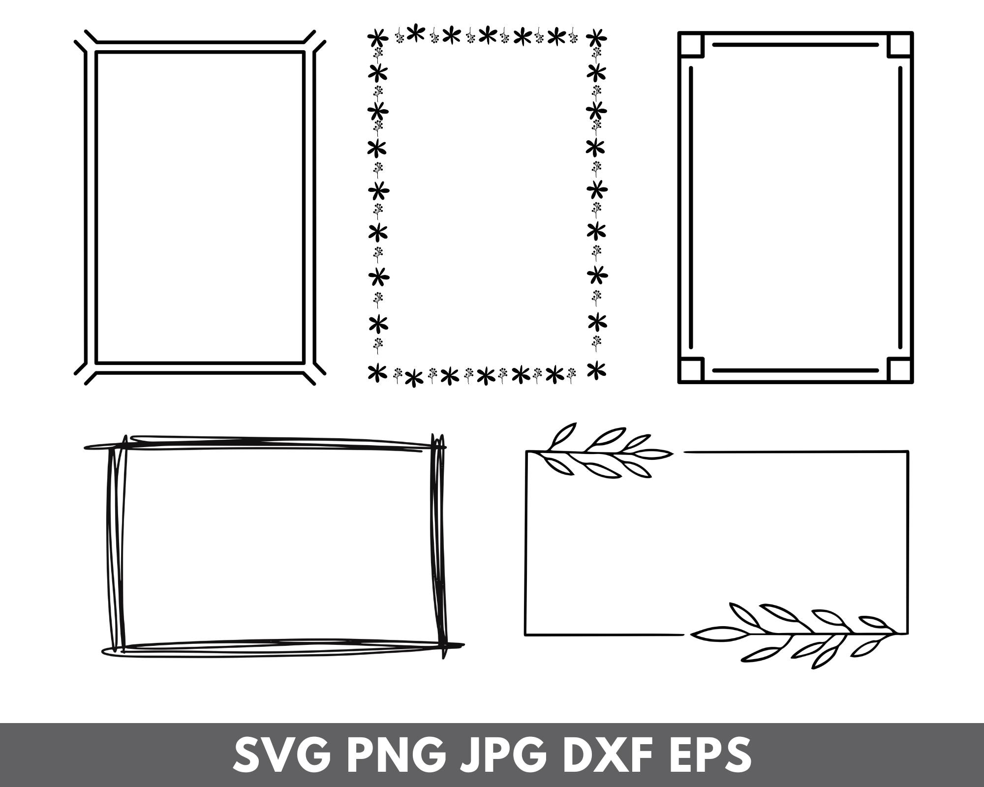 20 Rectangle Frame Svg Bundle, Rectangle Frame Png, Rectangle Frame ...
