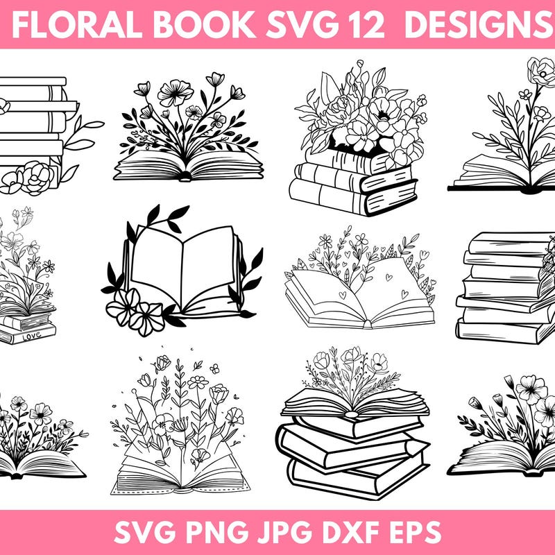 Book Svg - Etsy