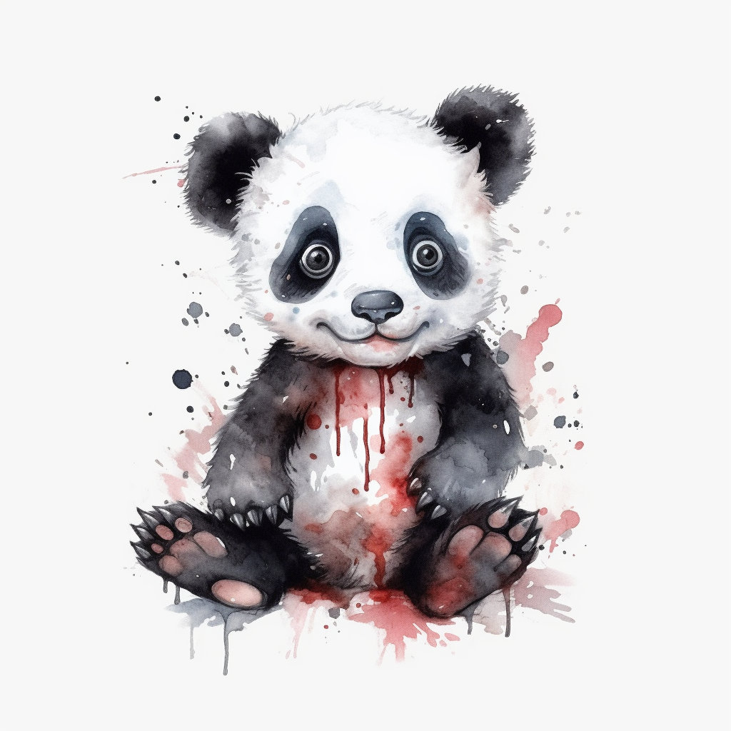 Cute Zombie Panda, Baby Panda Clipart, Cute Panda Clipart, Panda ...