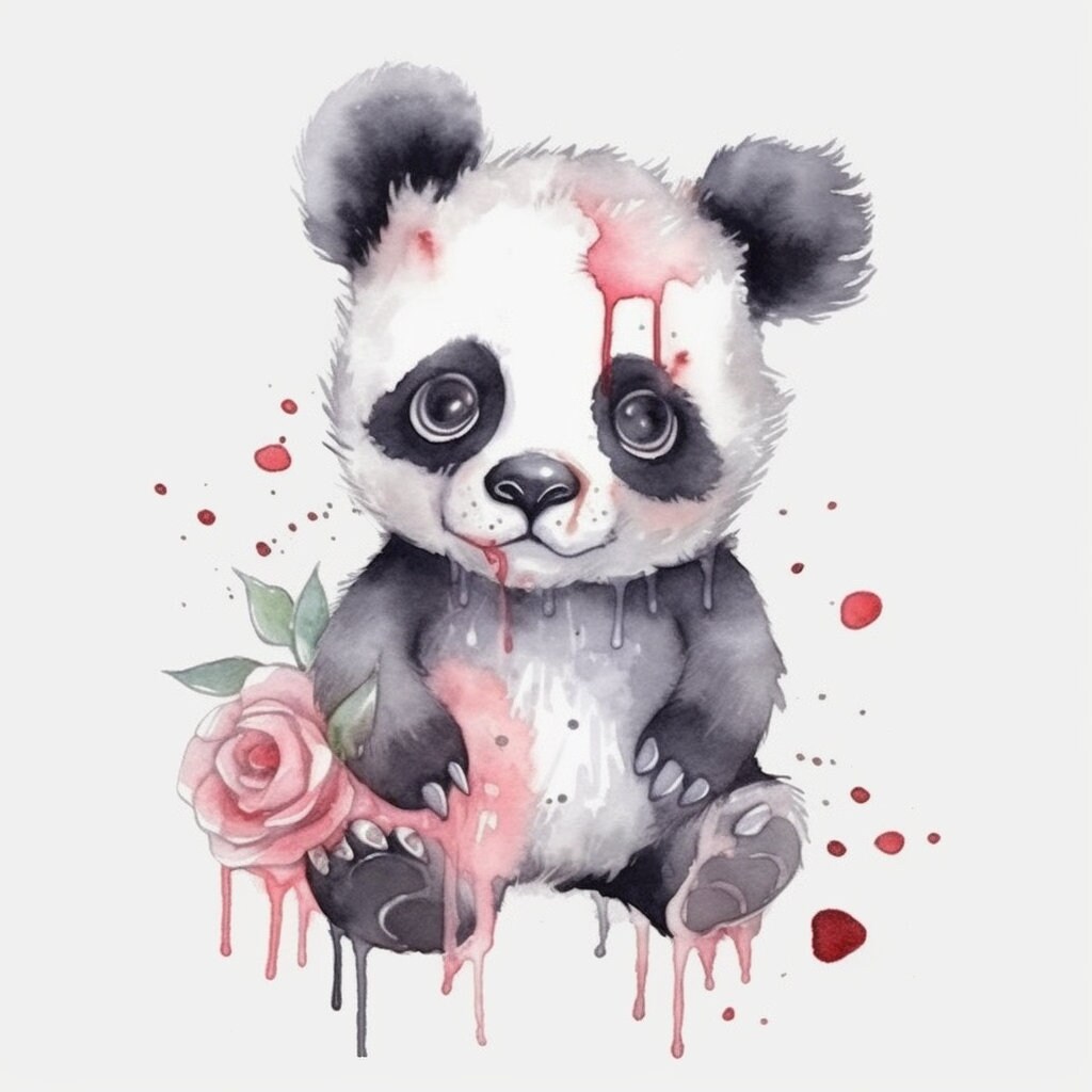 Cute Zombie Panda, Baby Panda Clipart, Cute Panda Clipart, Panda ...