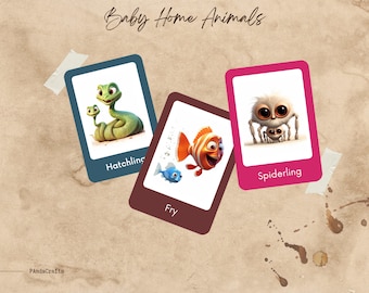 FARM ANIMALS Editable Montessori Cards Flash Cards Nomenclature ...