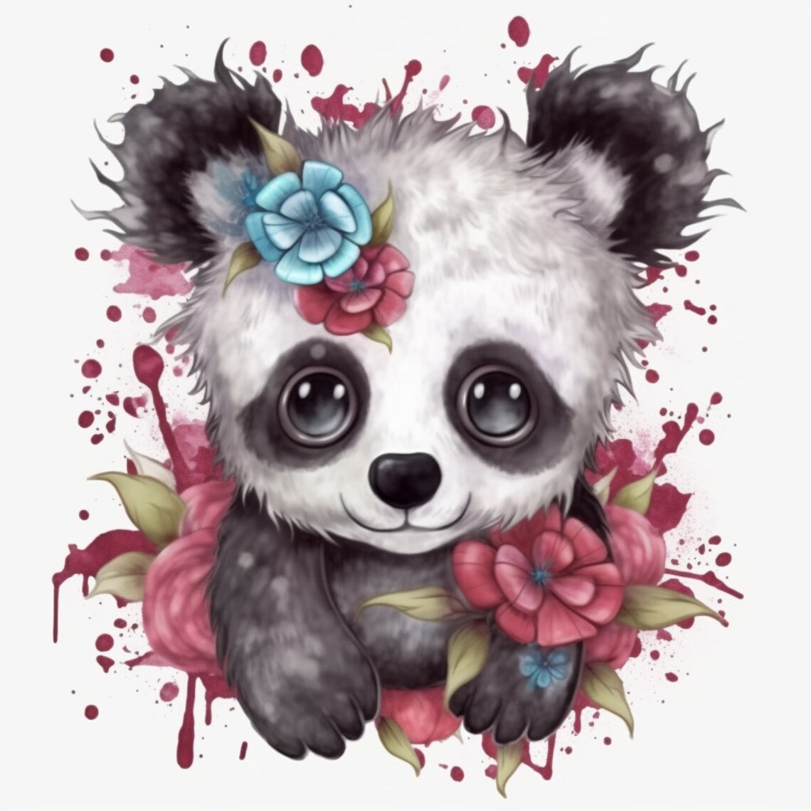 Cute Zombie Panda, Baby Panda Clipart, Cute Panda Clipart, Panda ...