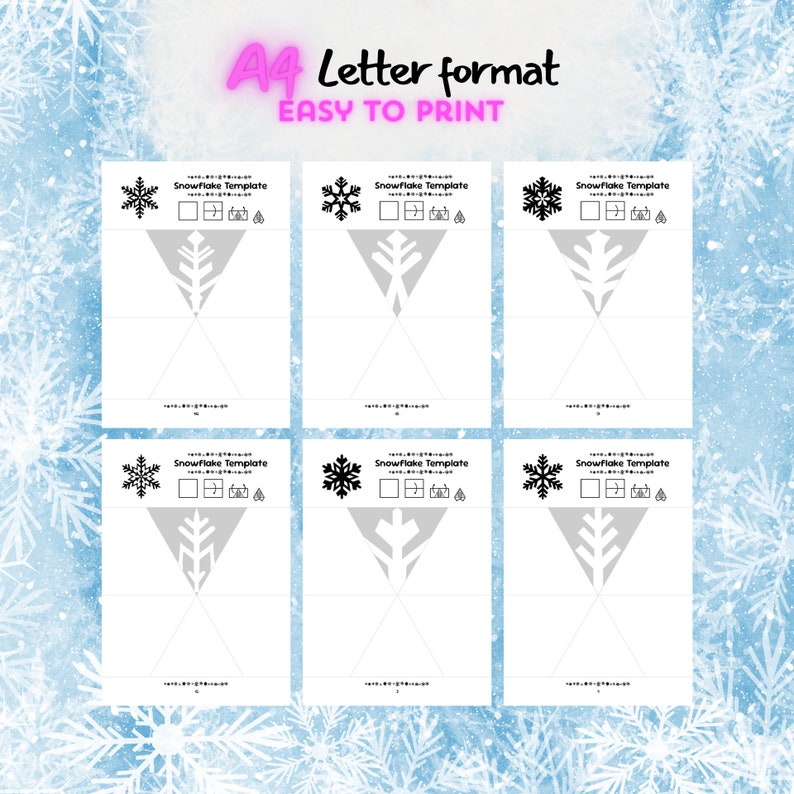 25 PAPER SNOWFLAKES - Paper Snowflake Patterns - Printable DIY- Winter ...