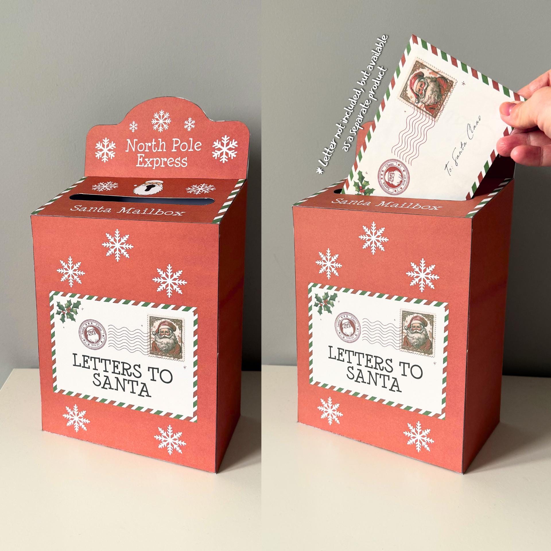 Santa Claus Mailbox, Letter Box, North Pole Express, Letters, Red ...