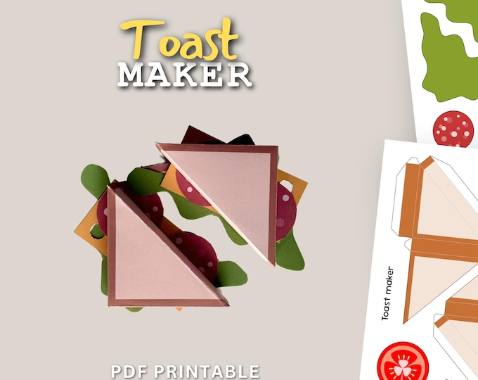 DIY Papercraft Kit Food Playset Pdf Paper Toy Breakfast Pretend Play ...