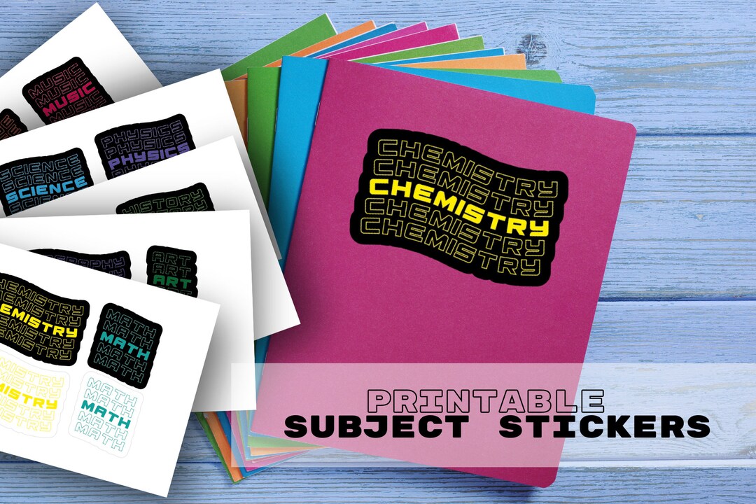 School Notebook Subject Labels | Stickers | Back to School Organisation ...