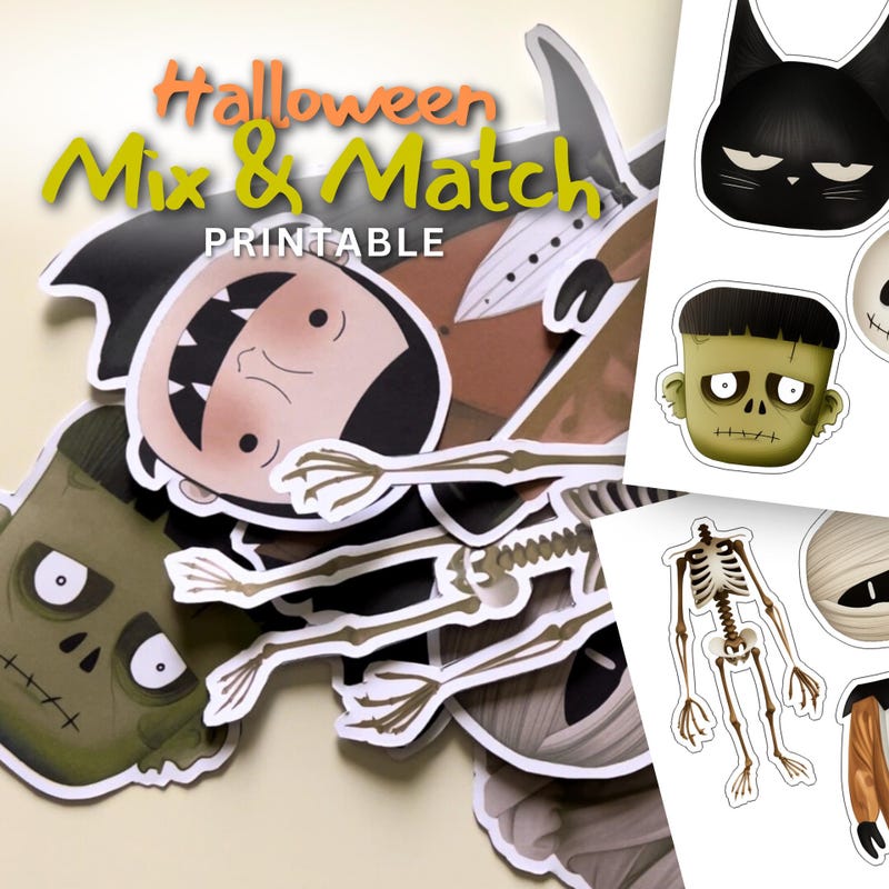 Halloween Craft Printable - Etsy
